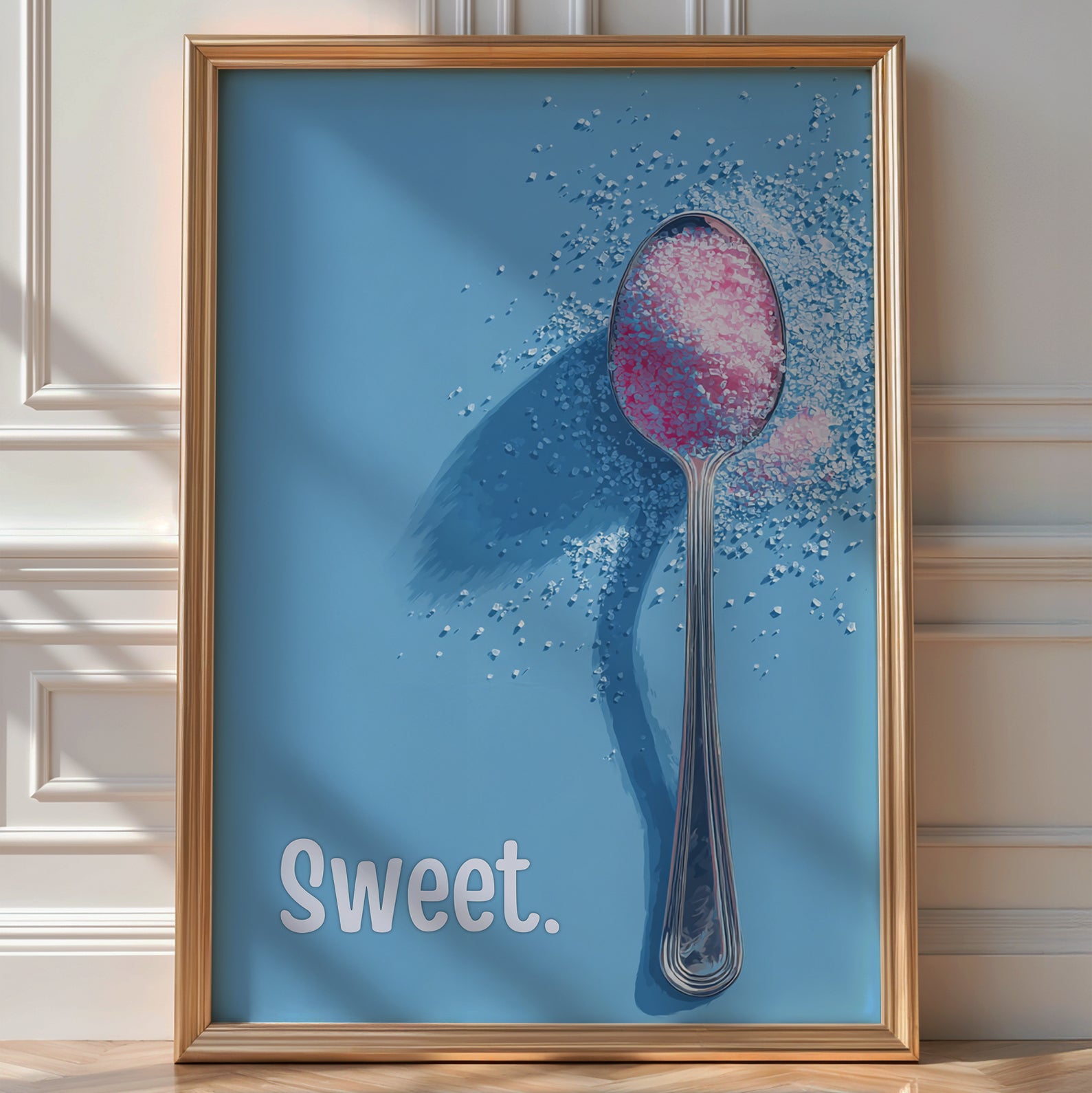 “Sweet.” Candy/Sugar Spoon Art Print – Minimal Typography Food Poster ...
